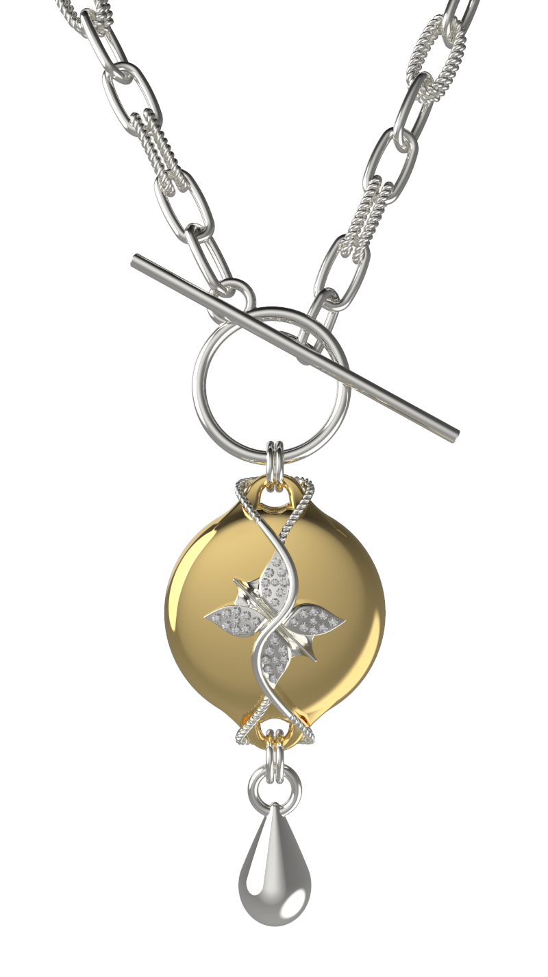 Mahi Safety Necklace - Gold on Silver, Paperclip Chain – ResQ