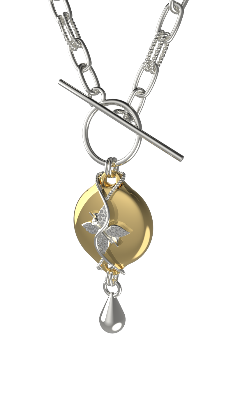 Mahi Safety Necklace - Gold on Silver, Paperclip Chain – ResQ